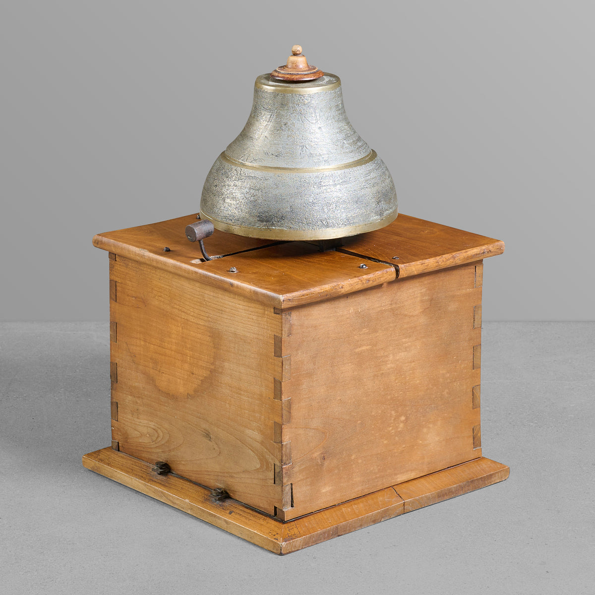 Time Clock Bell on Wood Case | Architectural Artifacts, Inc.