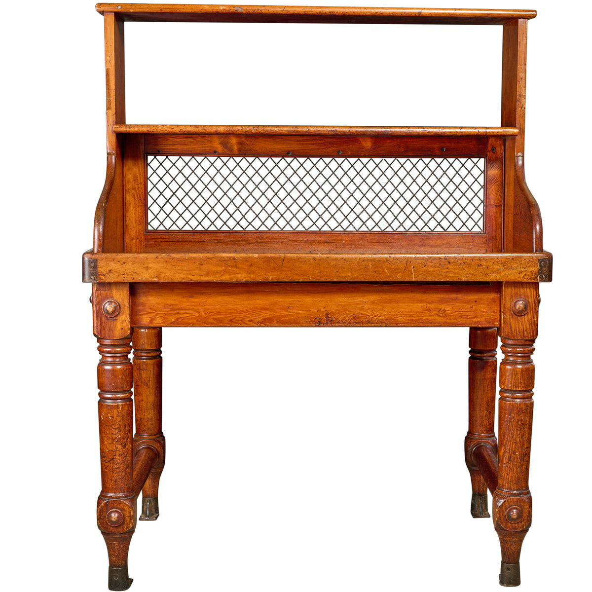 Two Tier Desk with Cool Iron Feet from a Ship Post Office ...