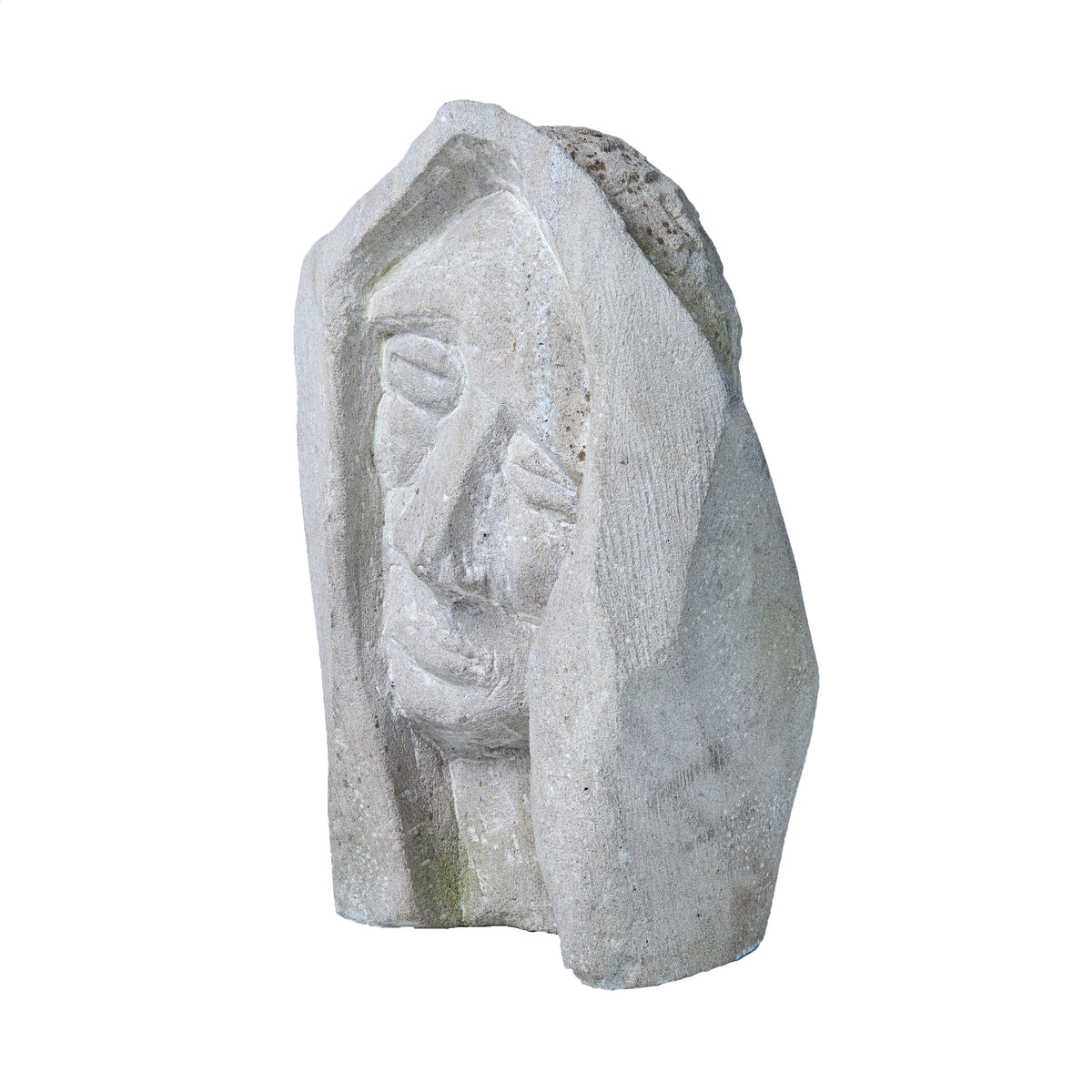 Italian Mid-Century Carved Stone Face of Jesus | Architectural ...
