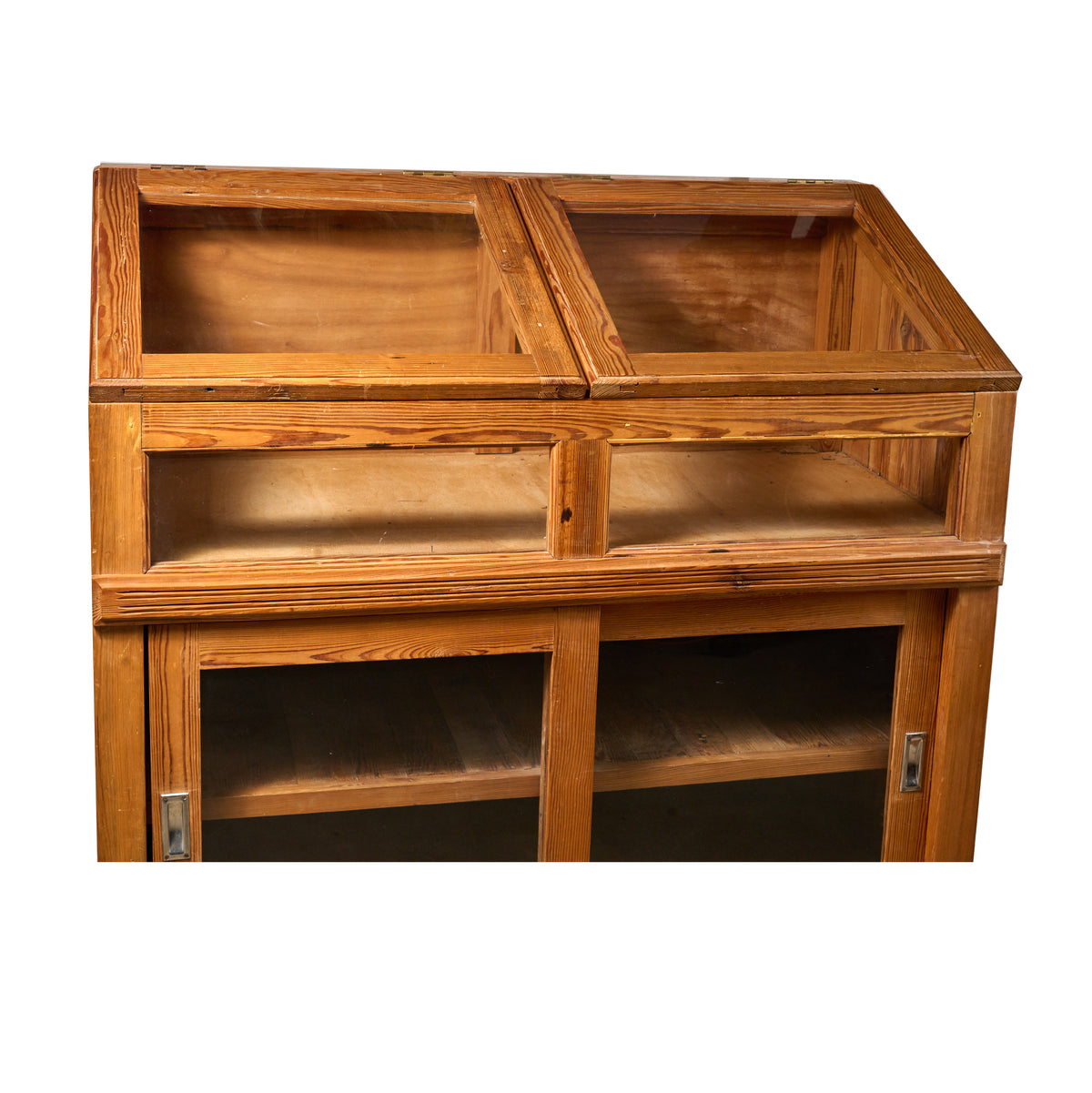 Argentine Pitch Pine and Glass Display Case | Architectural Artifacts, Inc.
