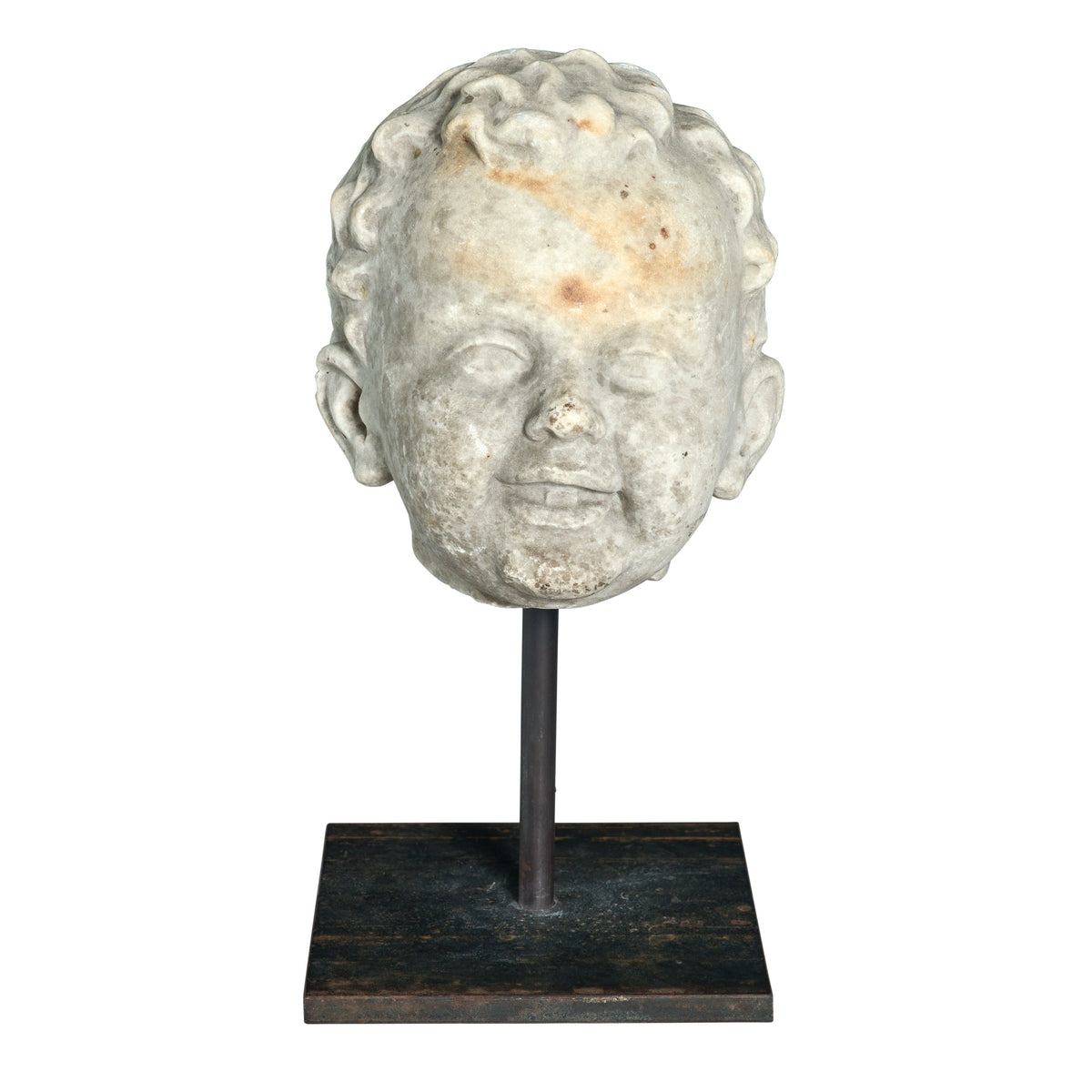 Carrara Marble Statue Fragment of Happy Young Man | Architectural ...