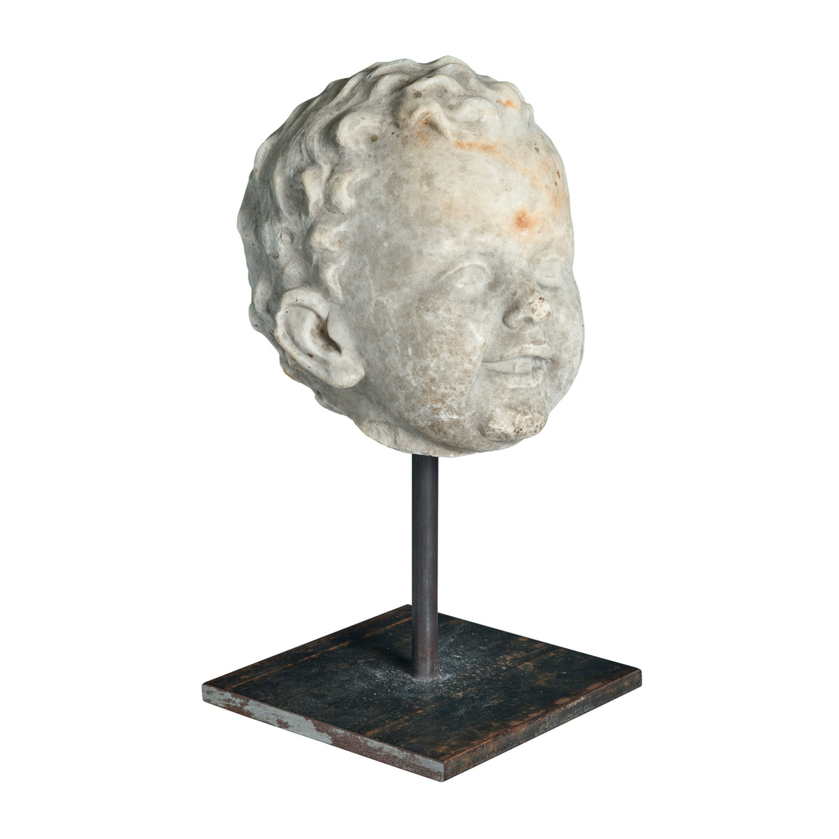 Carrara Marble Statue Fragment of Happy Young Man | Architectural ...