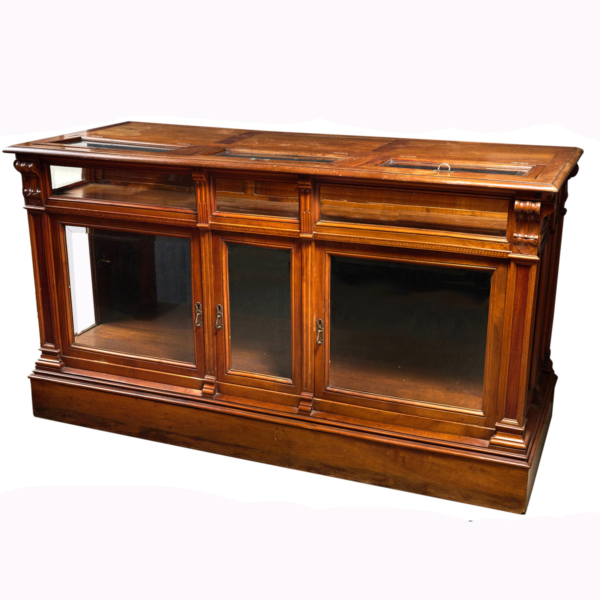 Wood and Beveled Glass Vitrine | Architectural Artifacts, Inc.