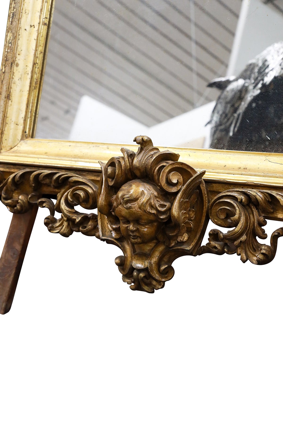 19th Century Italian Mirror with Cherub Head | Architectural Artifacts ...