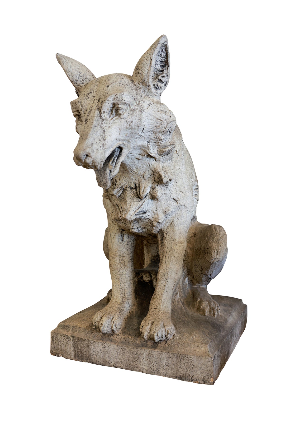 American Pair of TerraCotta Wolves/Dogs | Architectural Artifacts, Inc.