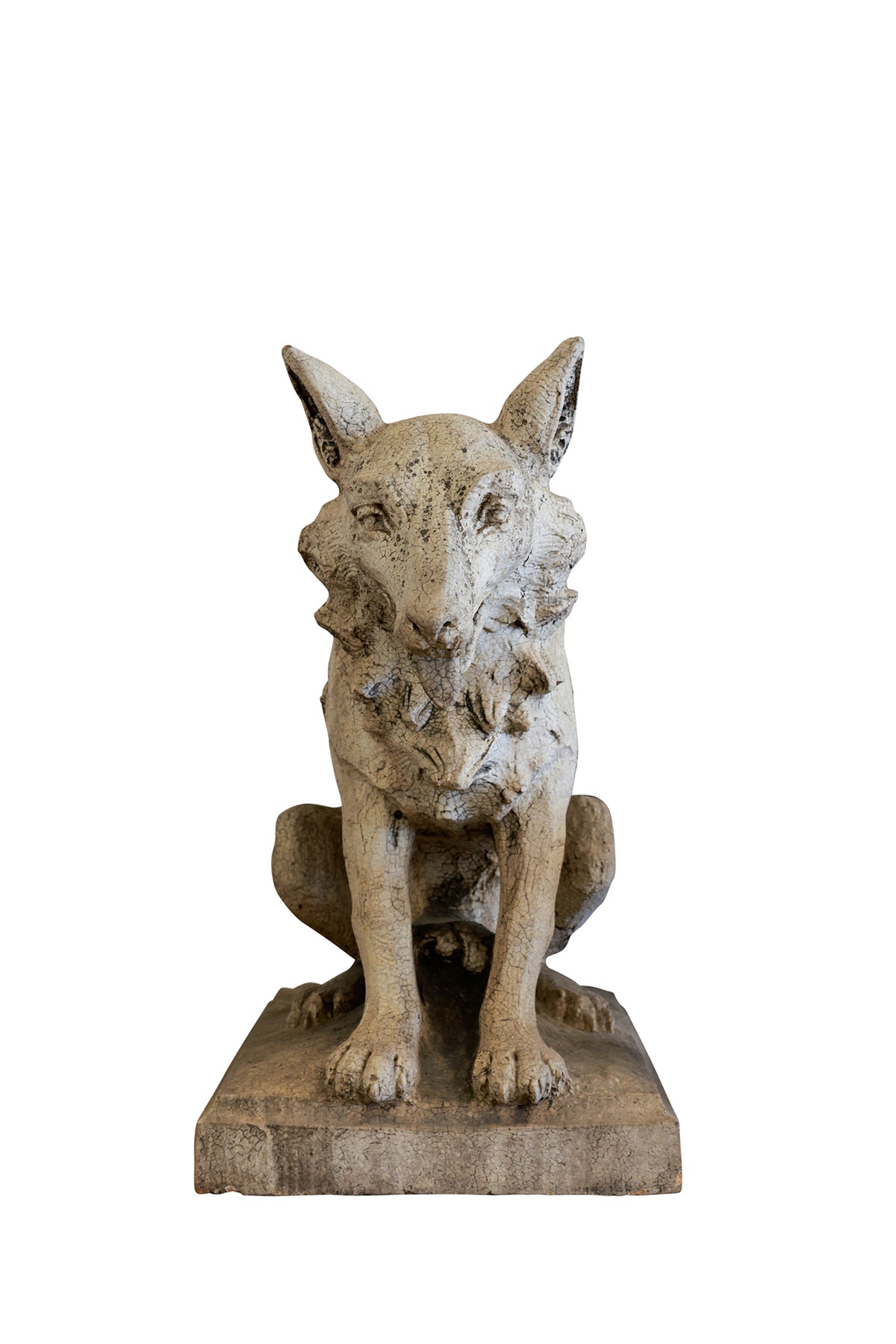 American Pair of TerraCotta Wolves/Dogs | Architectural Artifacts, Inc.