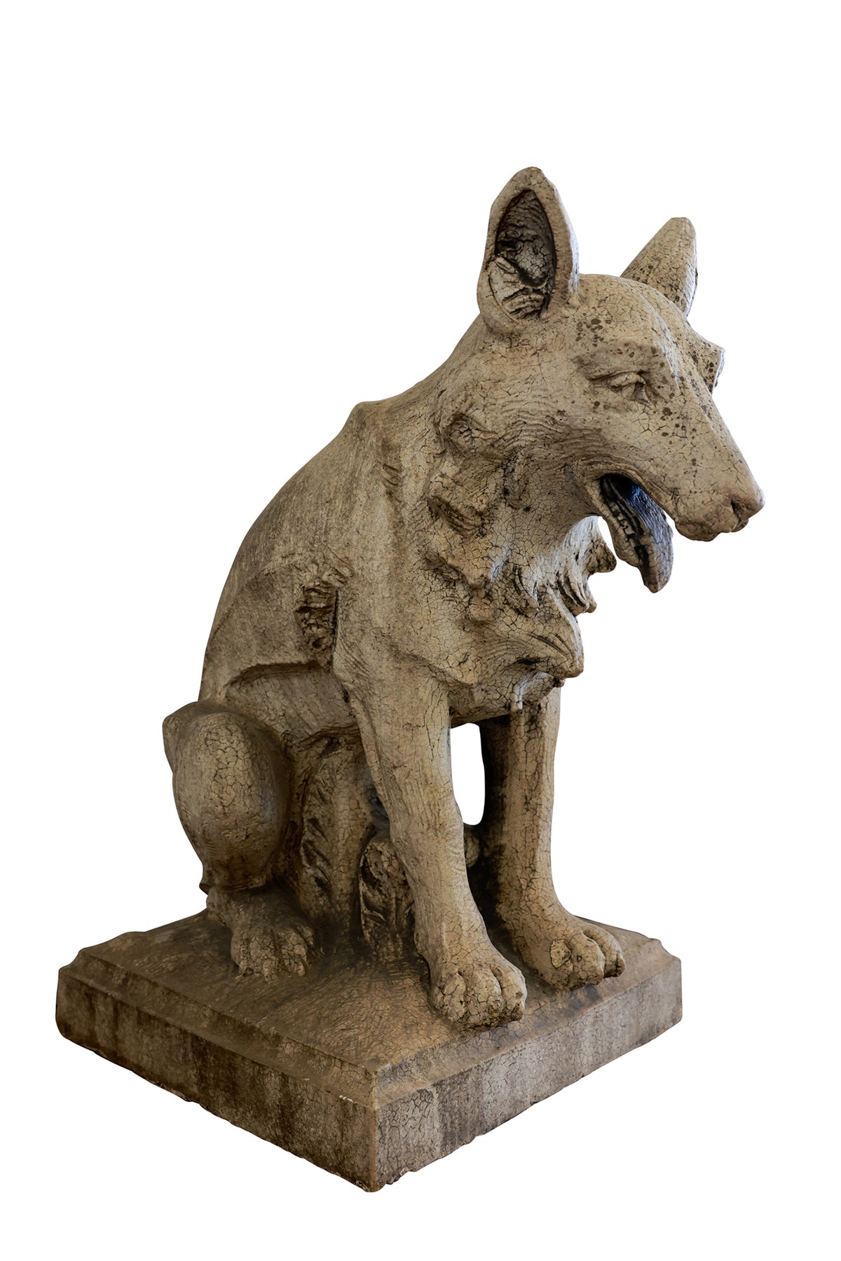 American Pair of TerraCotta Wolves/Dogs | Architectural Artifacts, Inc.