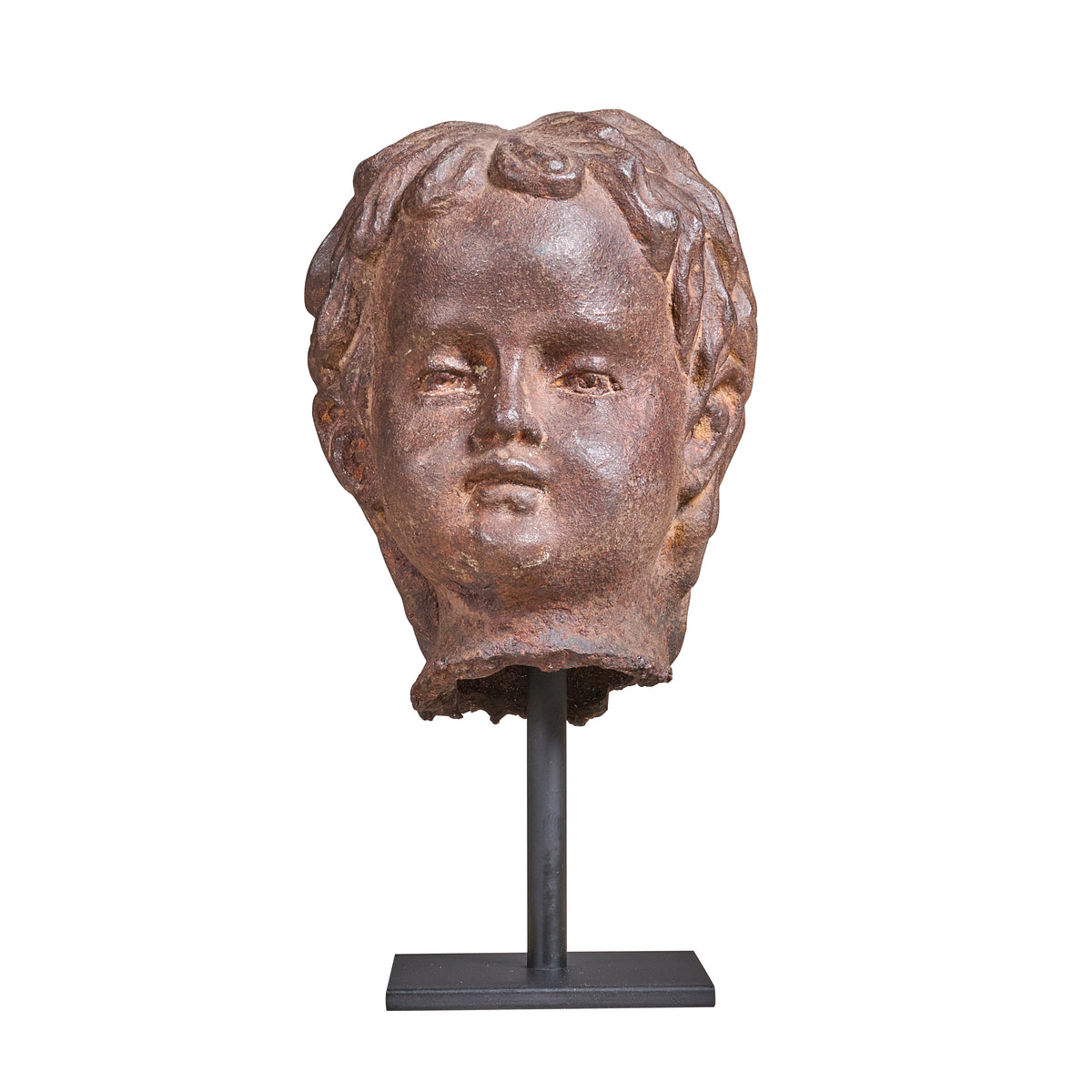 Cast Iron Head from a Statue | Architectural Artifacts, Inc.