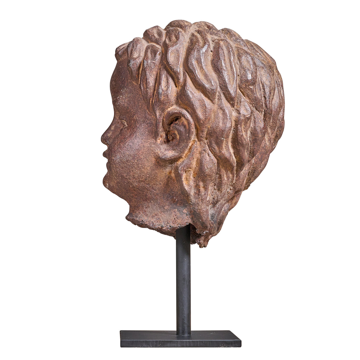 Cast Iron Head from a Statue | Architectural Artifacts, Inc.