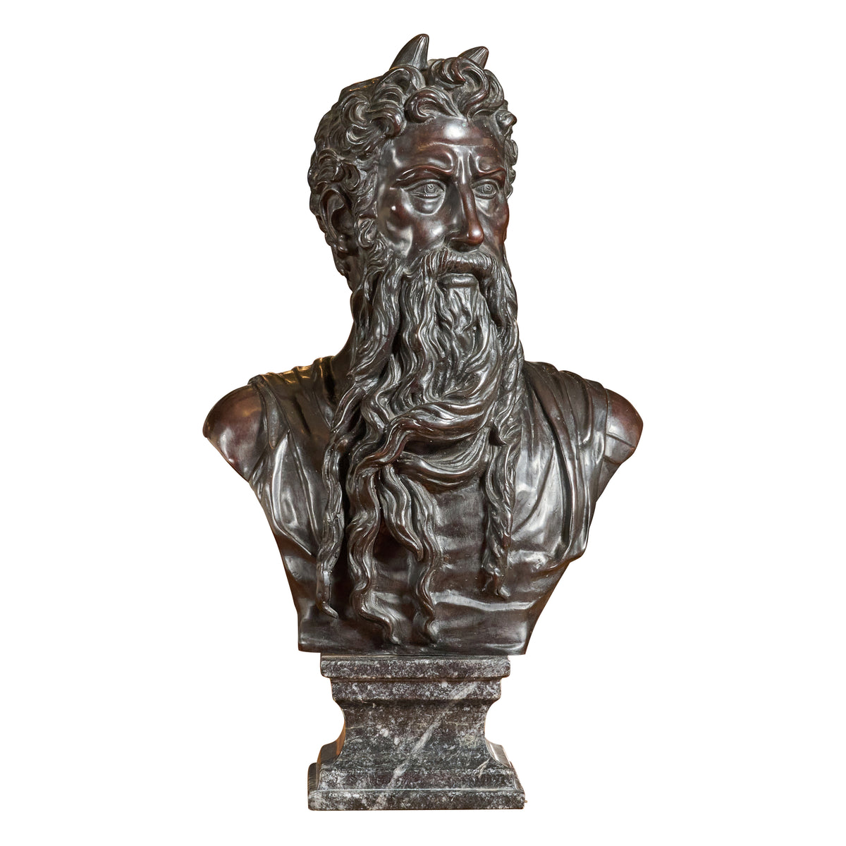 Classic Bronze Bust of Moses | Architectural Artifacts, Inc.