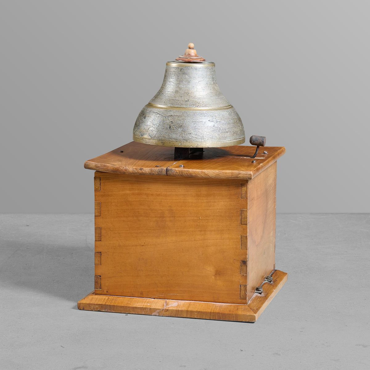 Time Clock Bell on Wood Case | Architectural Artifacts, Inc.