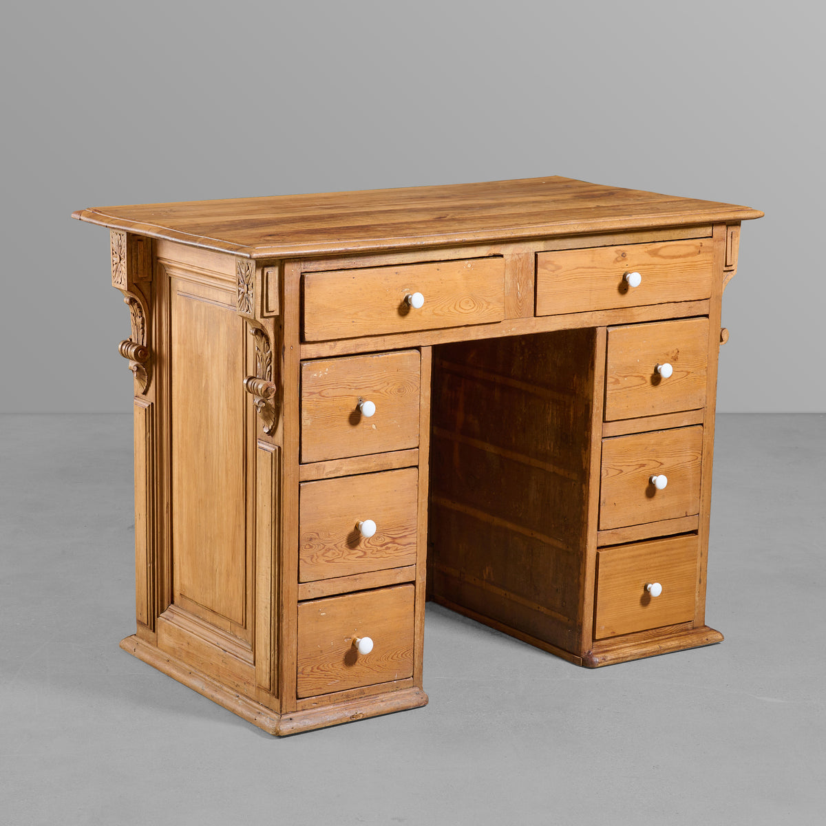 Heavily Carved Wooden Shop Counter | Architectural Artifacts, Inc.