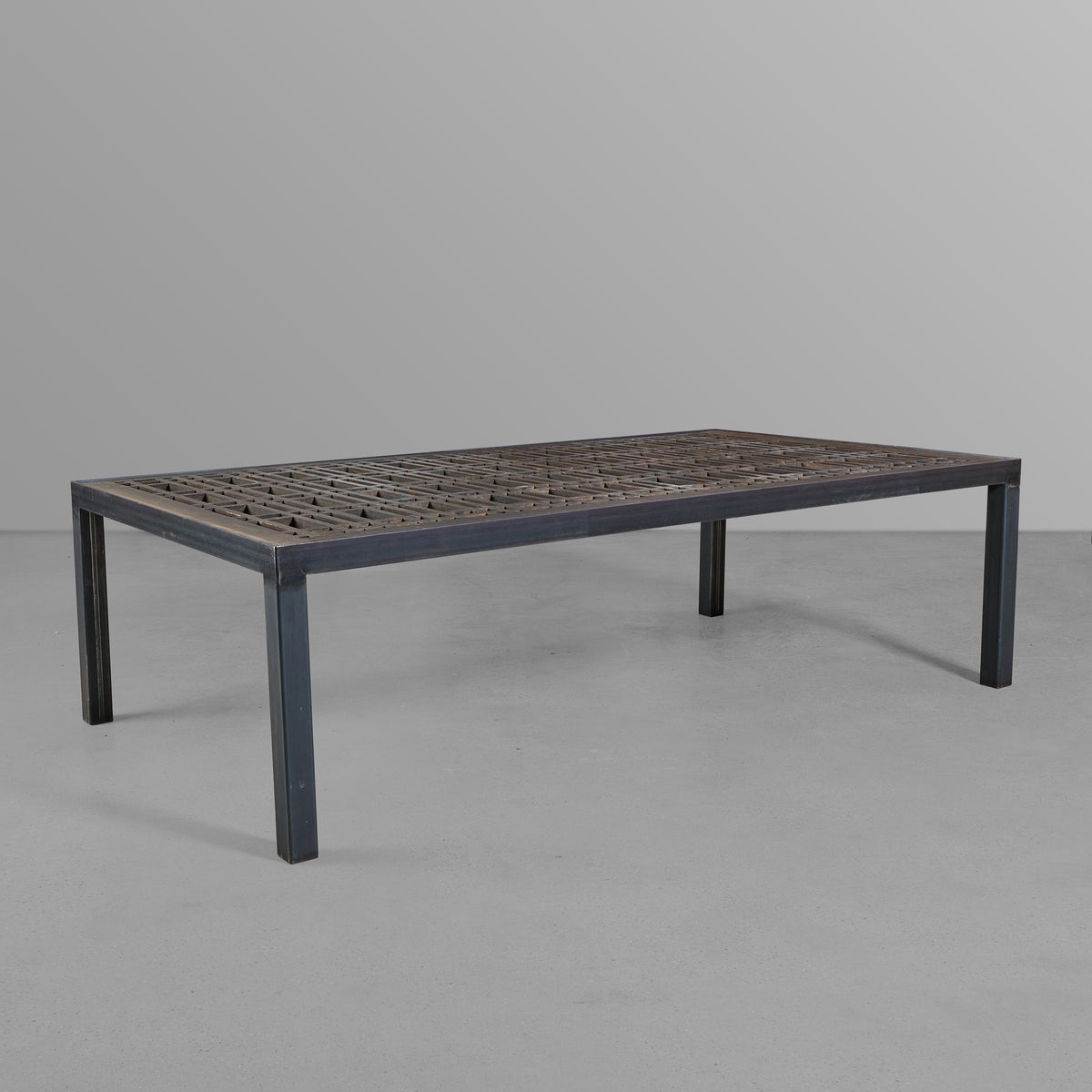 Wood and Iron Coffee Table | Architectural Artifacts, Inc.
