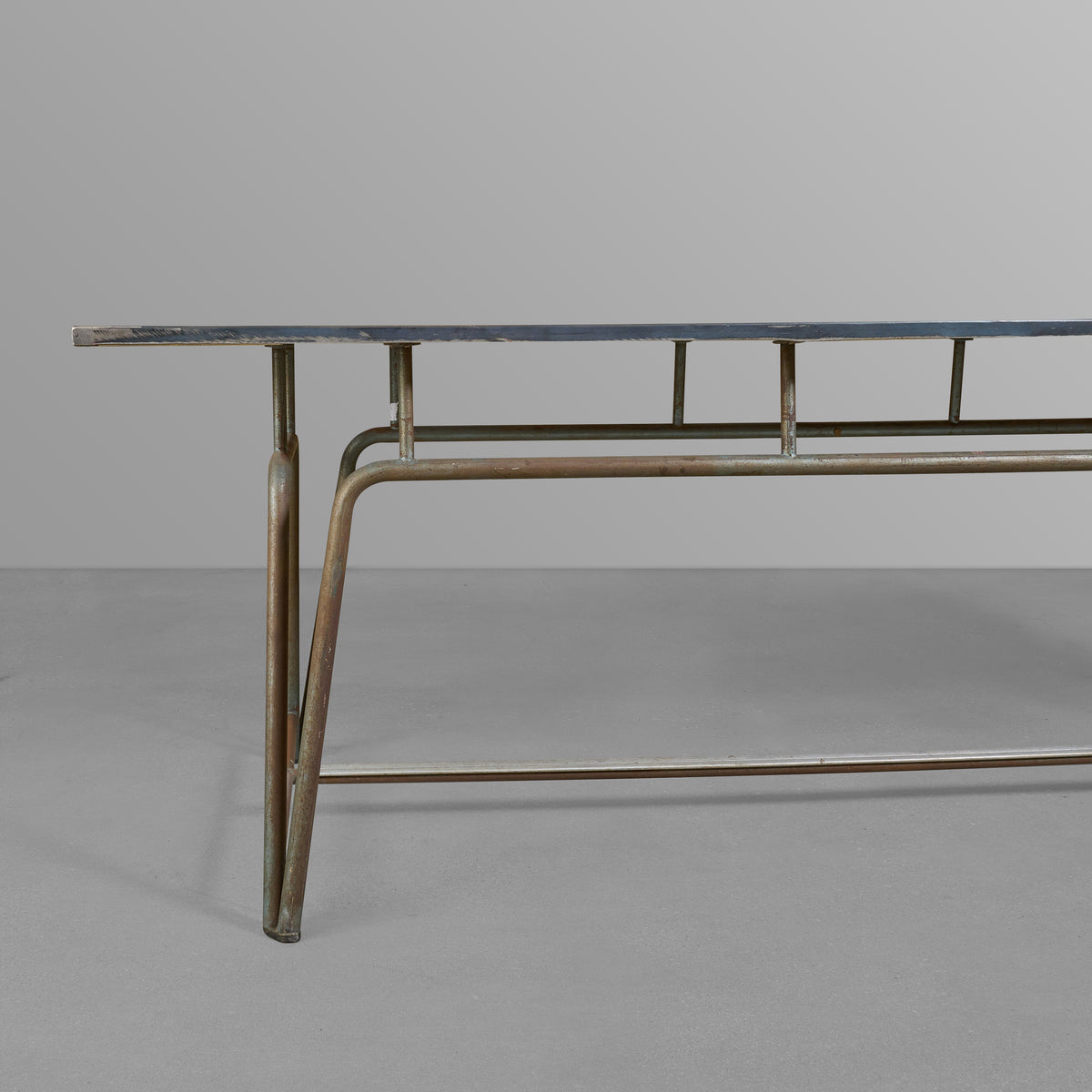 Mid Century Metal Table with a Great Base | Architectural Artifacts, Inc.