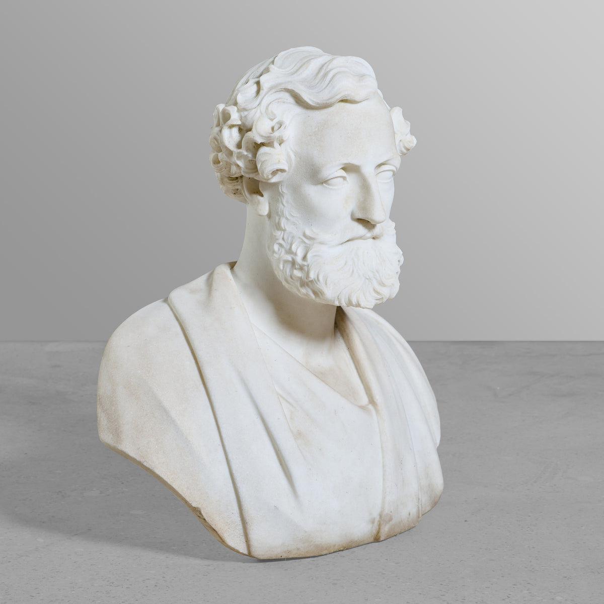 Carrara Marble Bust of an Elder | Architectural Artifacts, Inc.