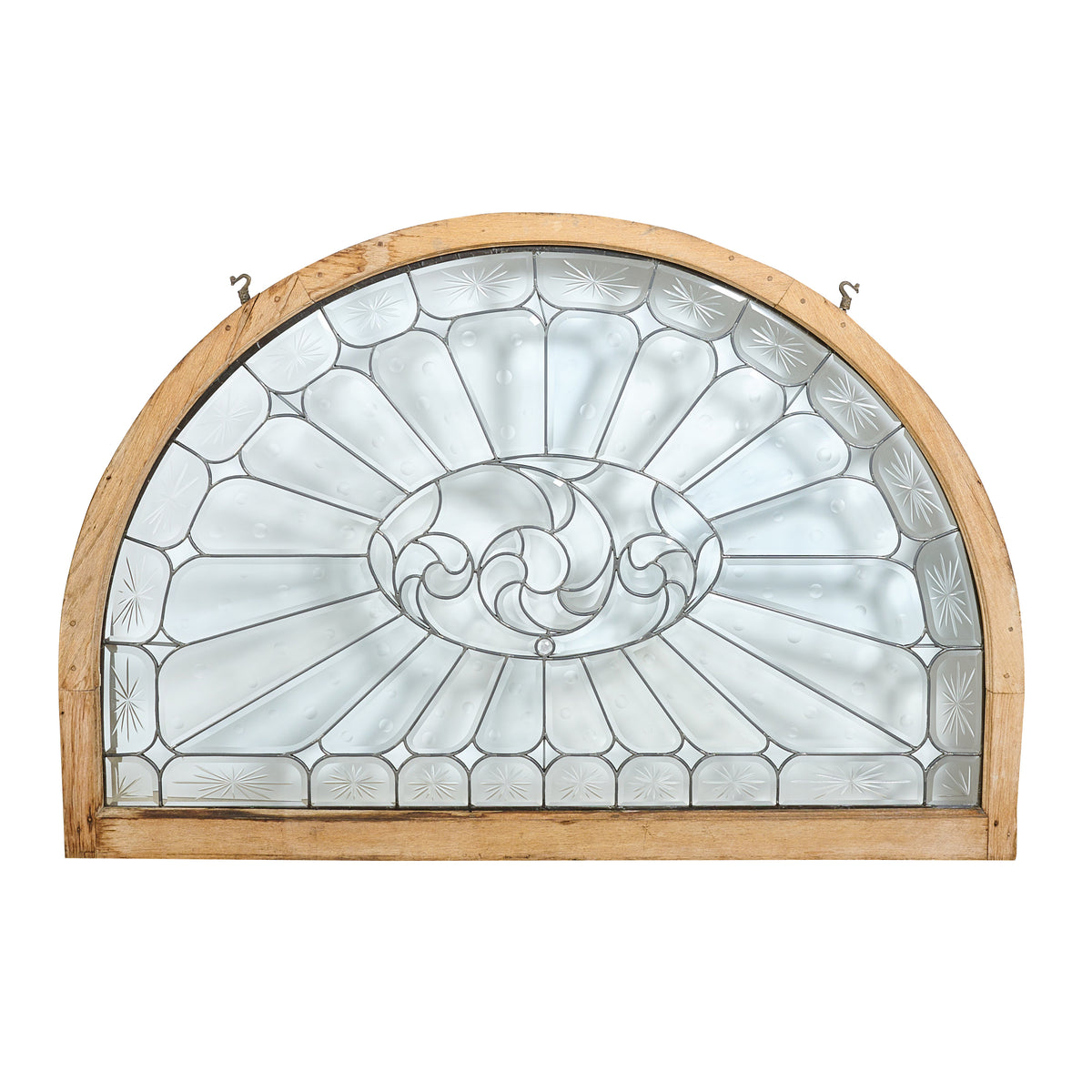 Restored Beveled & Wheel Cut Arch Top Window | Architectural Artifacts ...