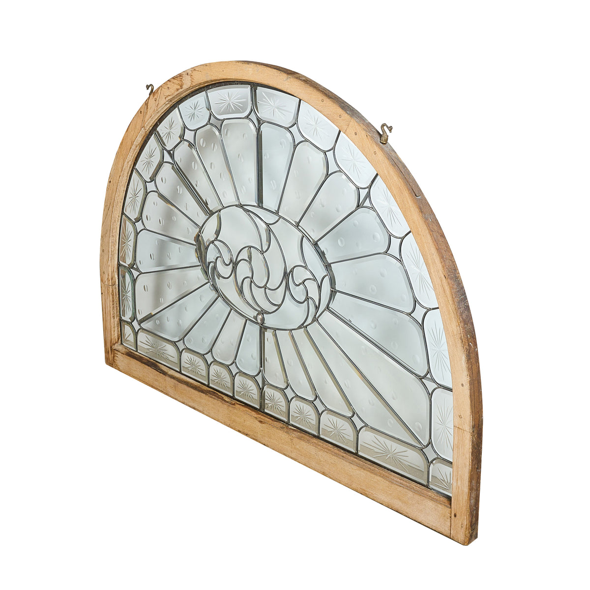 Restored Beveled & Wheel Cut Arch Top Window | Architectural Artifacts ...